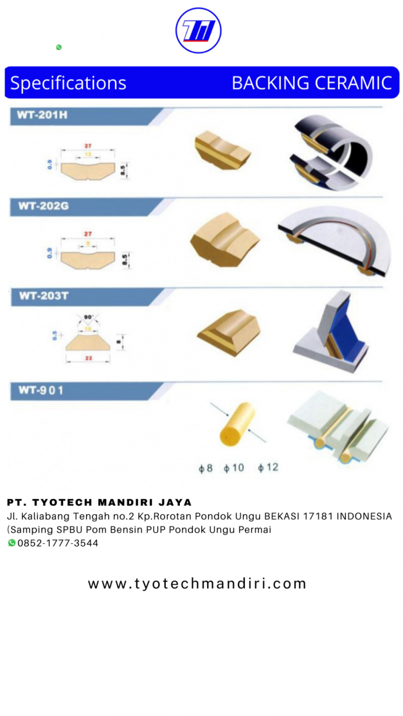 BACKING CERAMIC WELDING - Terlengkap dan Termurah